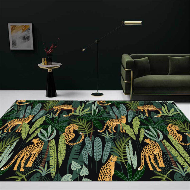 Tapis Jungle Léopard – Déco Exotique