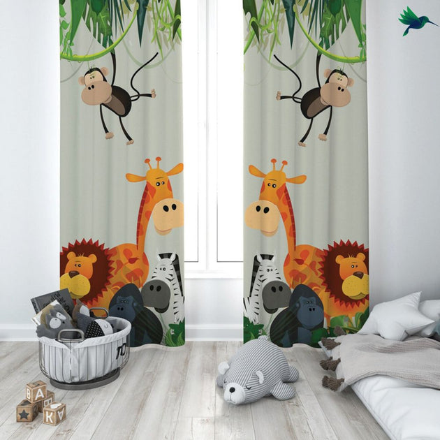 Rideau Jungle Animaux – Déco Exotique