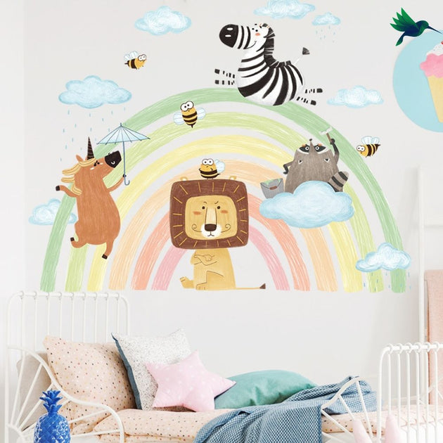 Stickers Animaux arc en ciel – Déco Exotique