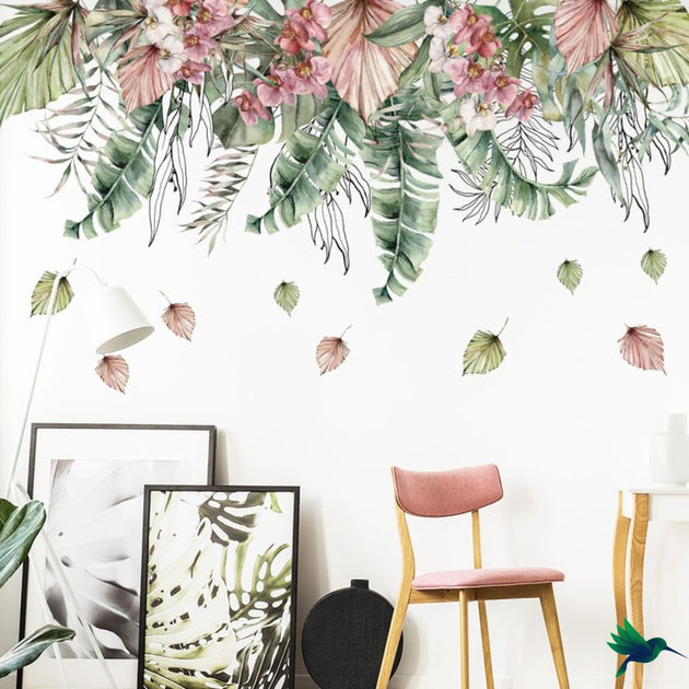 Stickers muraux Feuilles Tropicales – Déco Exotique